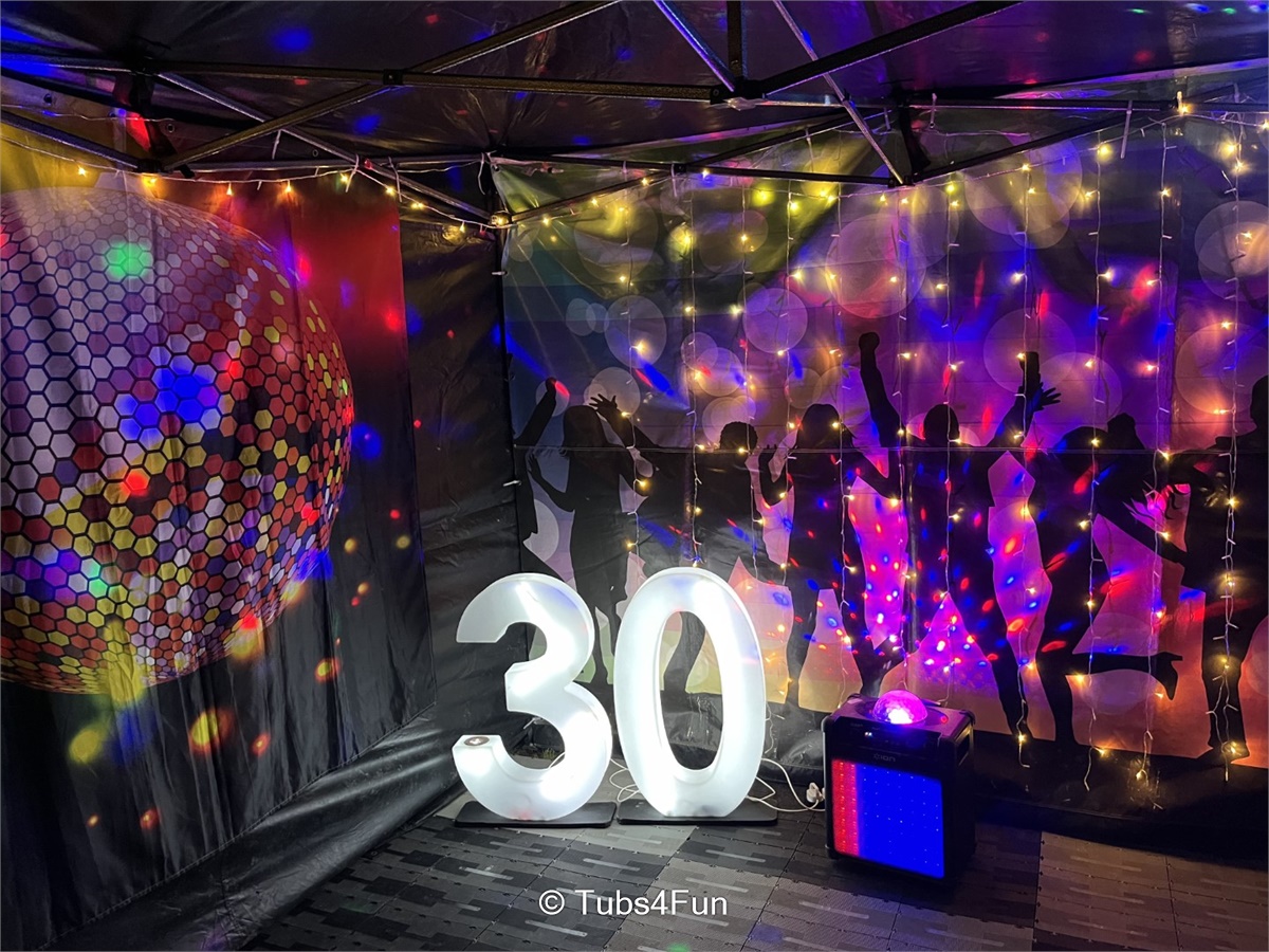 Disco Party Tent EXTRA LARGE (6m x 6m) includes Overnight Hire